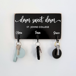 Personalized Dorm Sweet Dorm Key Holder for Wall, Dorm Decor for ...