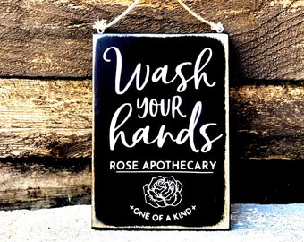Rose Apothecary Sign - Etsy