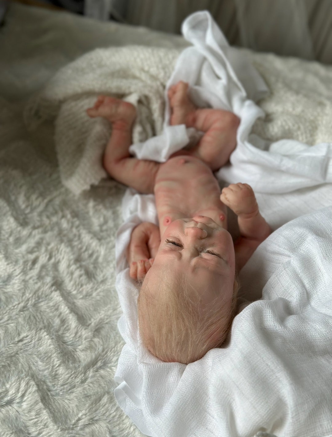 Realife Realistic Drink-wet Preemie Girl Simona Full Body Silicone Baby ...