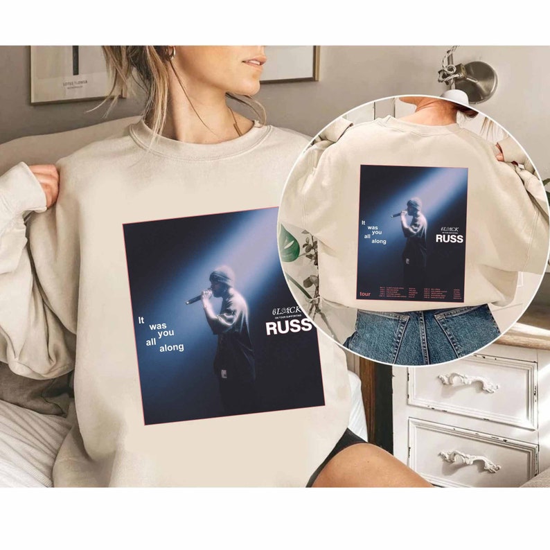 Russ With 6lack and Melii 2024 Tour Shirt, It Was You All Along 2024 ...