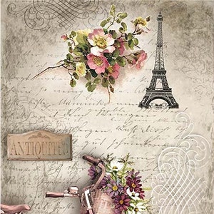 Decoupage Rice Paper PARIS R0498 - Etsy