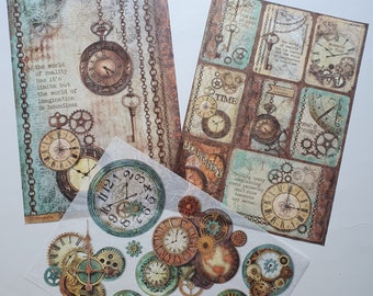 Decoupage Paper Clocks - Etsy