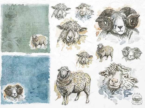 Decoupage Rice Paper FARM R1556 | Etsy