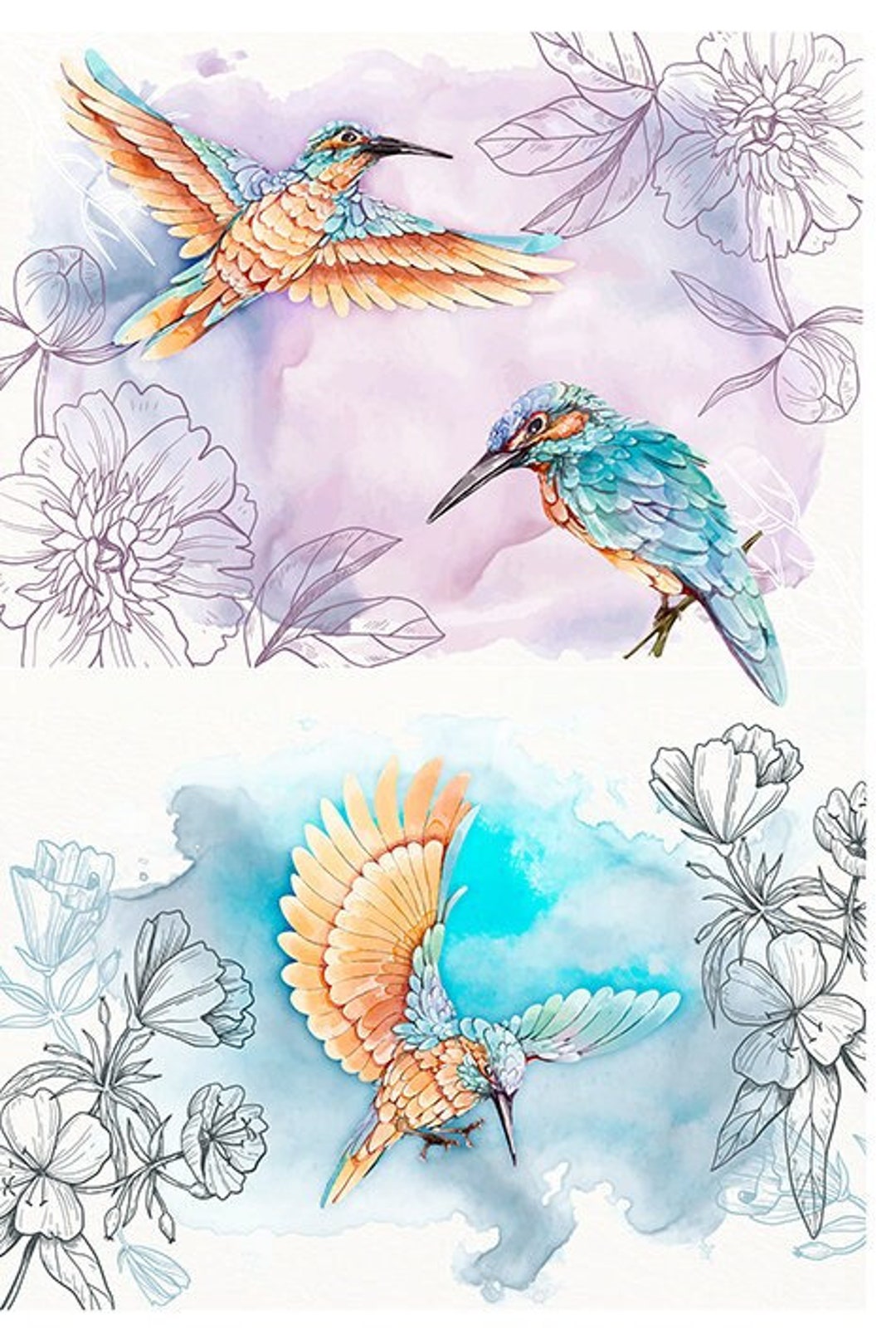 KINGFISHER Decoupage Rice Paper animals-0148 - Etsy