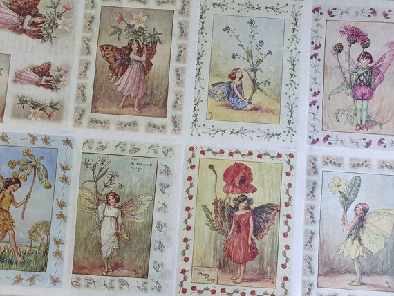 FLOWER FAIRIES Rice Paper for Decoupage Scrapbooking Journal - Etsy
