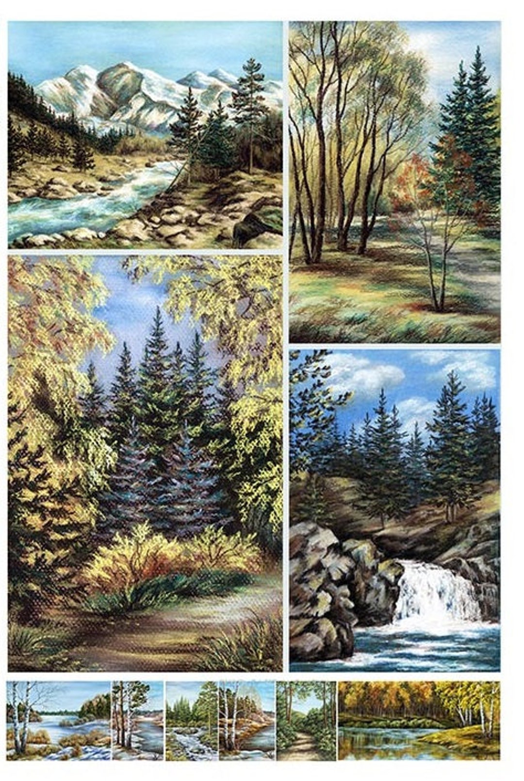 Rice Paper for Decoupage Journal Scrapbooking FOREST - Etsy