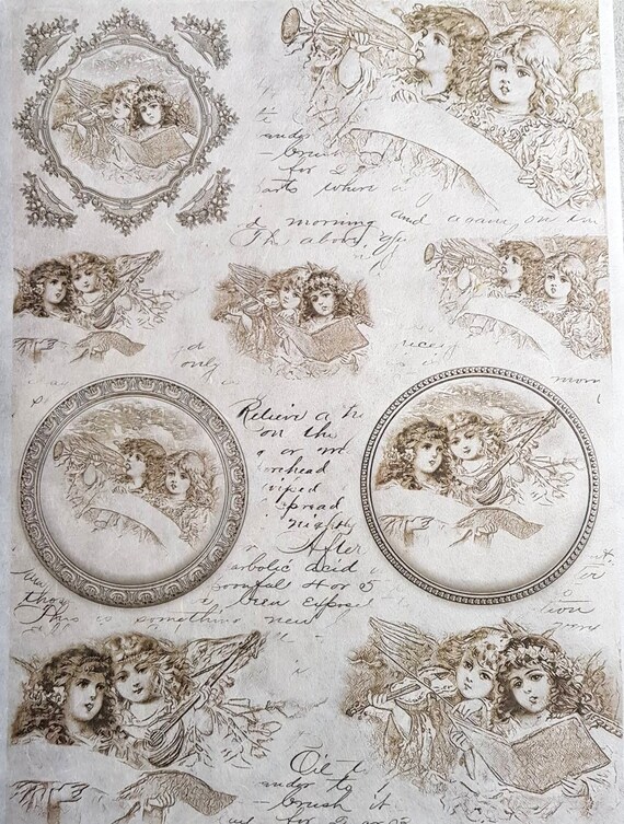 Rice Paper for VINTAGE ANGELS Decoupage Rice Paper R2092 - Etsy