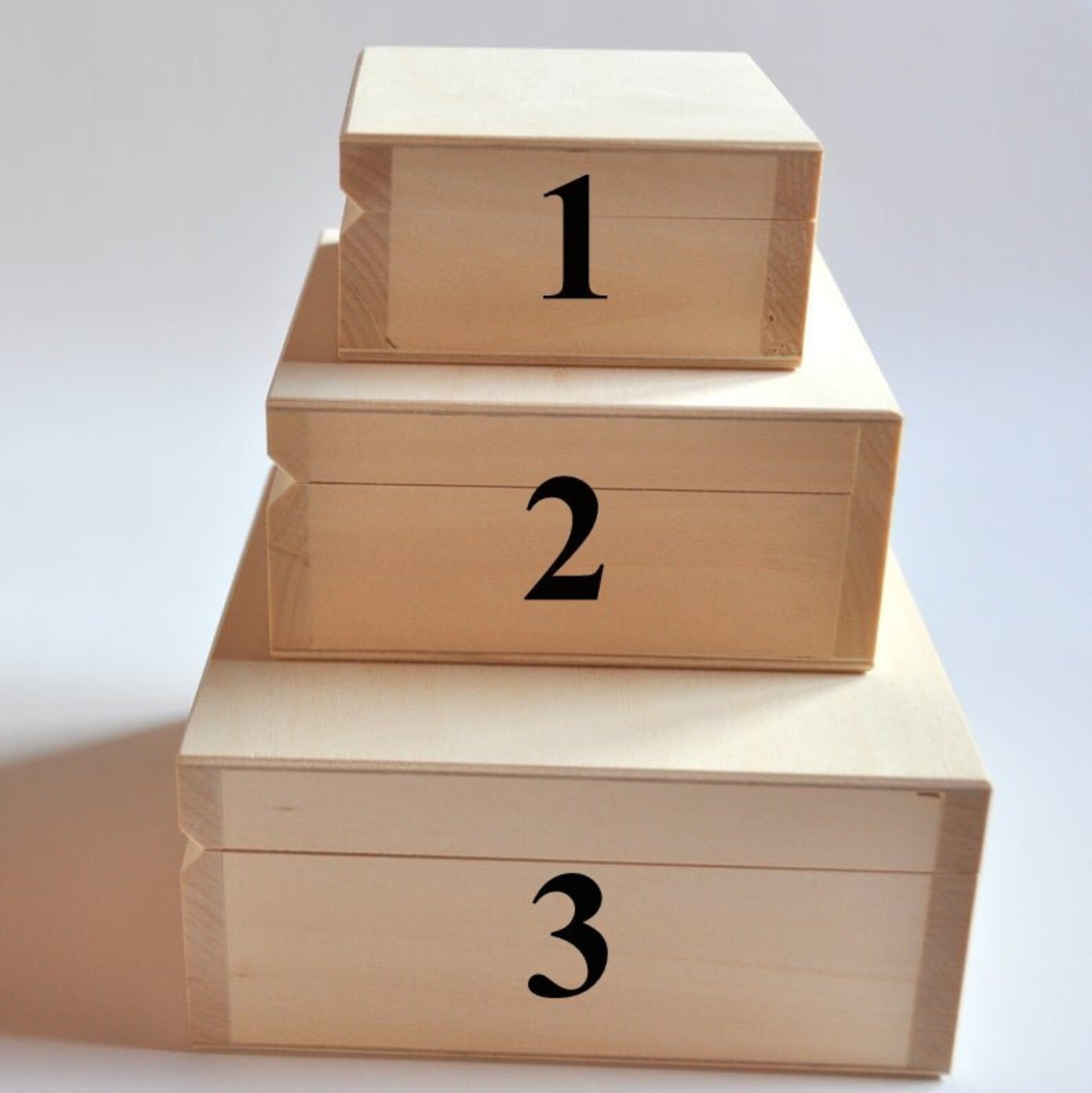 Unfinished Wooden Box. Unpainted Wood Box. Wooden Storage Box. - Etsy