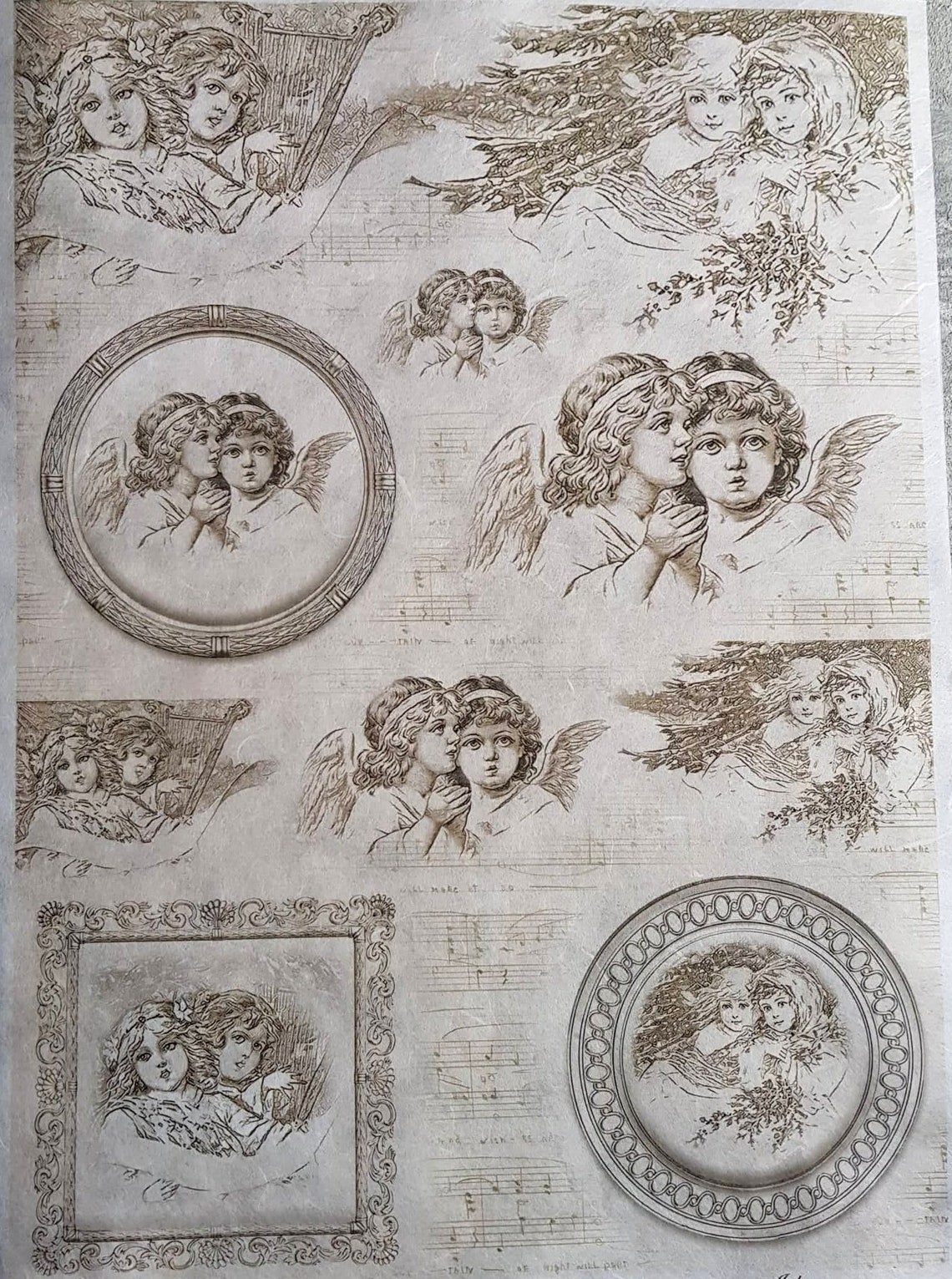Rice Paper for VINTAGE ANGELS Decoupage Rice Paper R2095 - Etsy