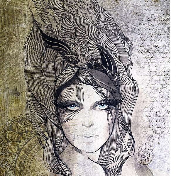 Decoupage Paper Lady Face - Etsy