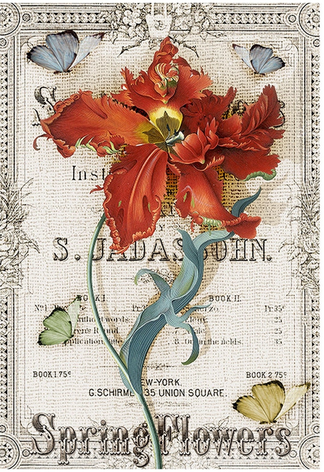 TULIP Rice Paper for Decoupage, Journal, Scrapbooking FLOWERS_0356 - Etsy