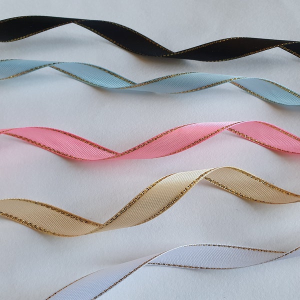 Gold Edge Ribbon - Etsy