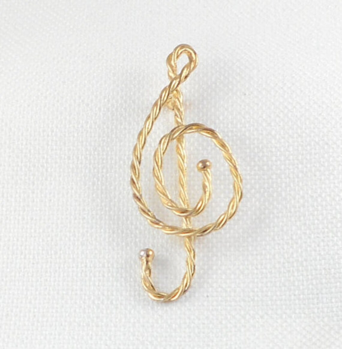 Vintage Big Gold Treble Clef Brooch Musical Brooch Gold Treble | Etsy