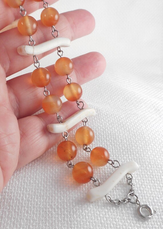 Vintage Ladder Style Golden Yellow Beads and Bars Bra… - Gem