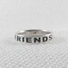 Vintage Sterling Silver FRIENDS FOREVER Band Ring Friendship Ring Gift ...