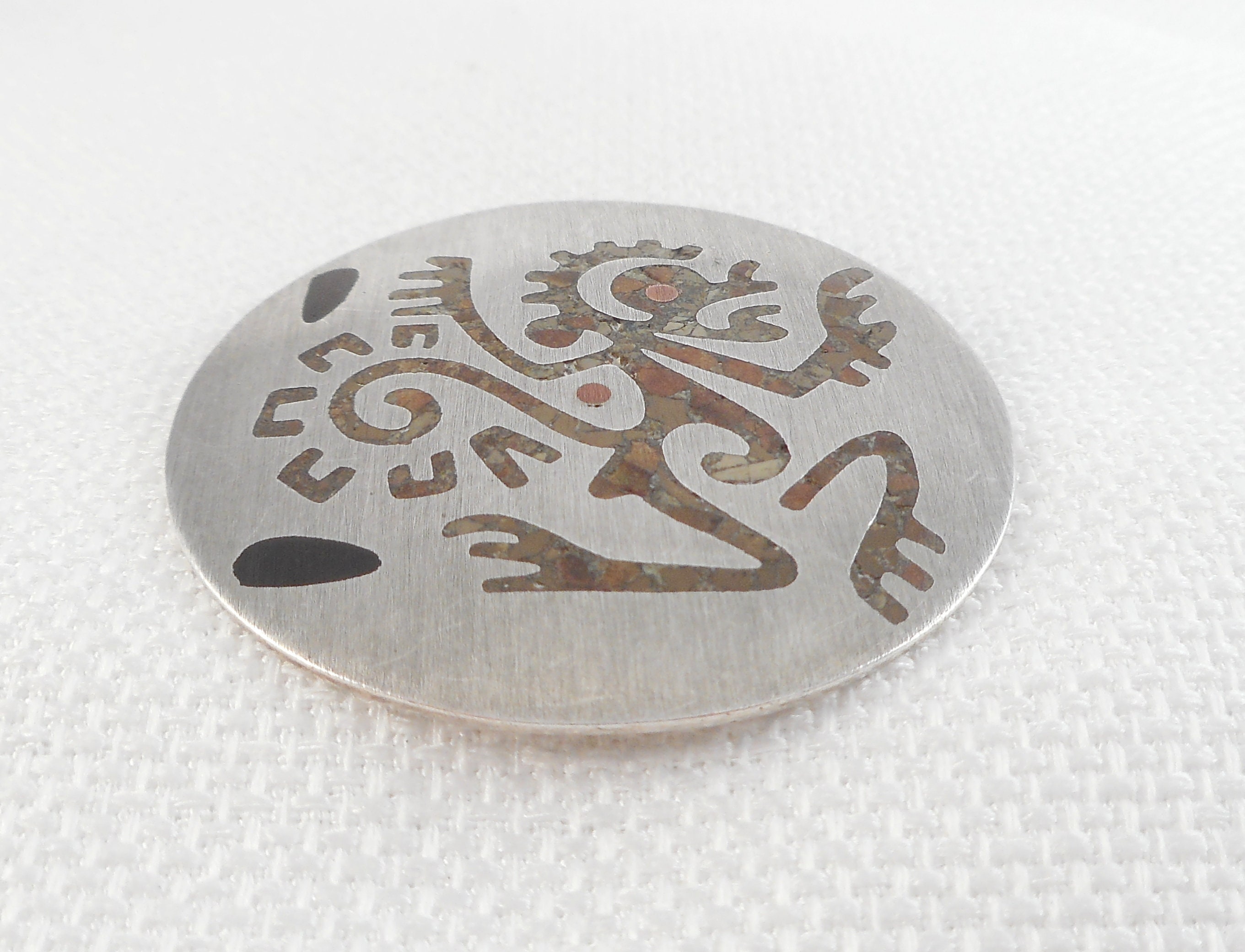 Vintage Signed 1950's Taxco Aztec Mayan Monkey God Brooch Sterling HAB ...