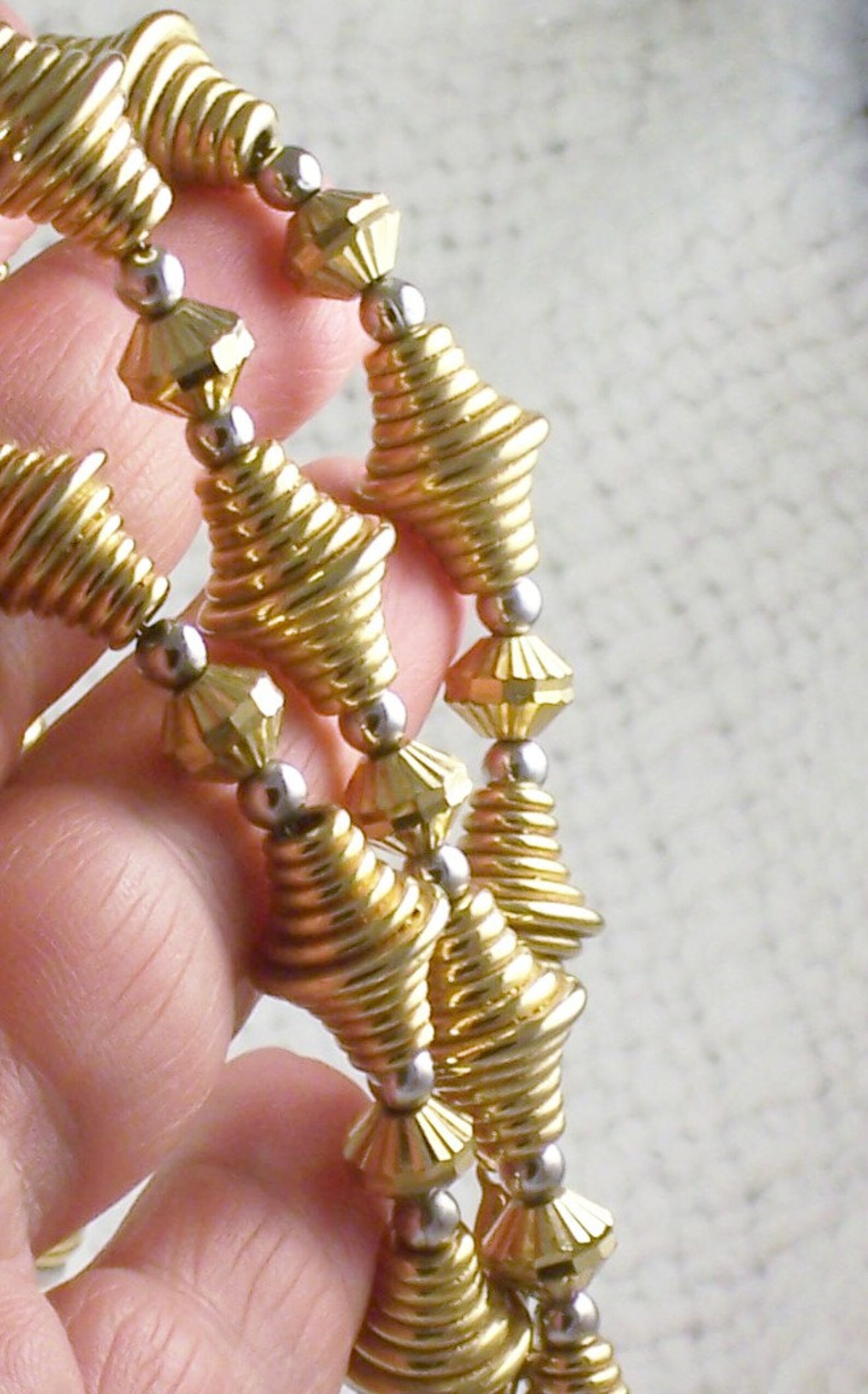 Vintage 1960's Napier Two-tone Atomic Swirl Beads Necklace | Etsy