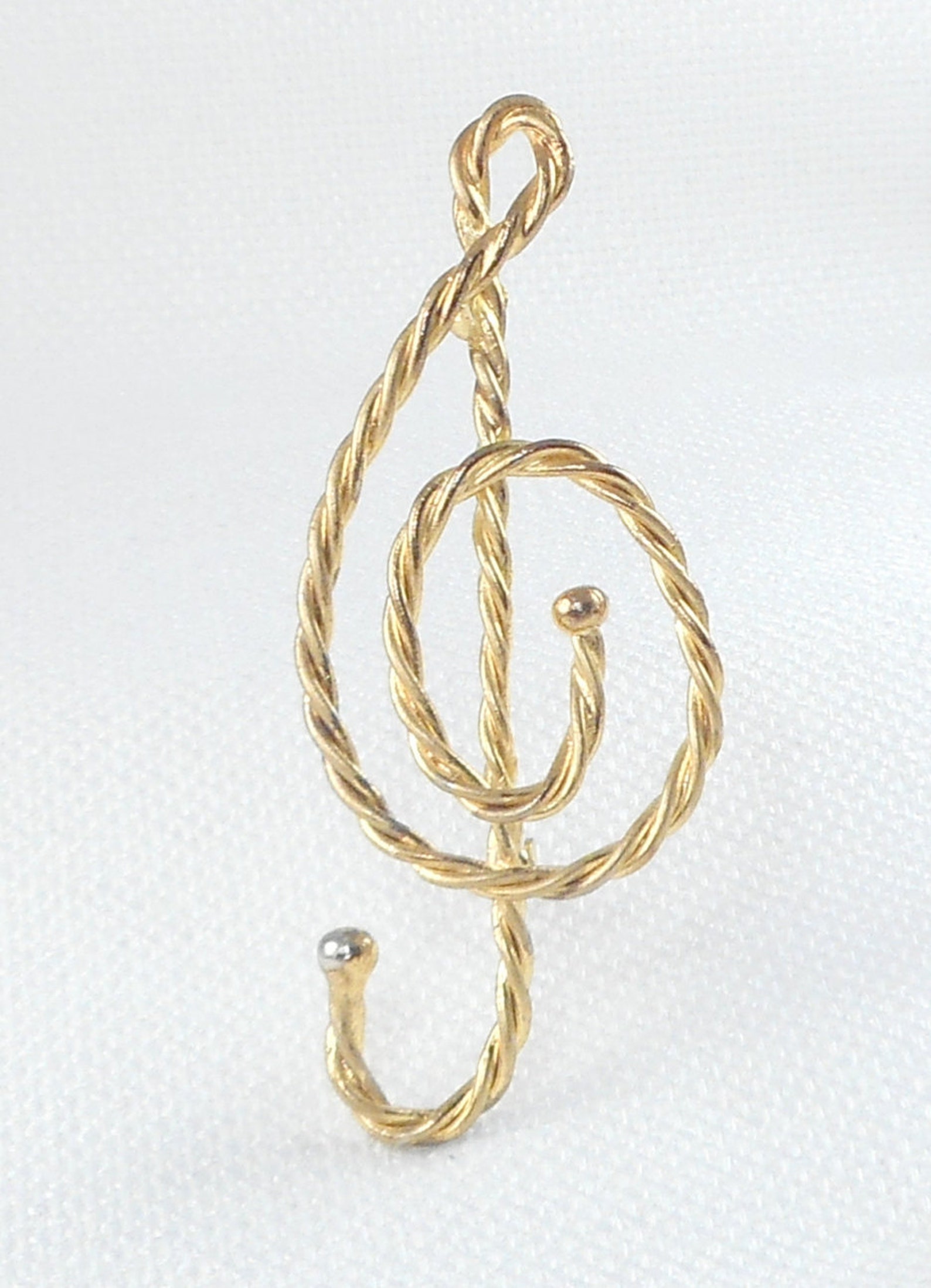 Vintage Big Gold Treble Clef Brooch Musical Brooch Gold Treble | Etsy