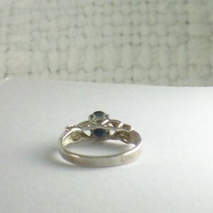 Vintage Sterling Silver Desert Rose Trading DTR Southwest Sapphire Ring ...