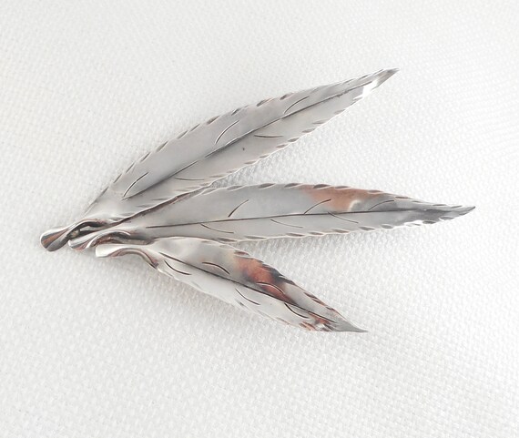 Vintage Stuart Nye Modernist Sterling Triple Willow L… - Gem