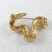 Vintage Small Gold Rhinestone Snake Pin Brooch Snake Pin With ...