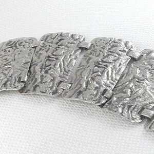 Vintage Super Wide Marino Panel Bracelet Textured Distressed Marino ...
