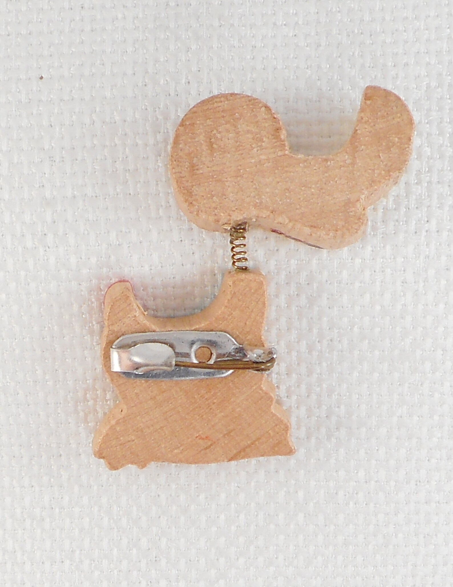 Vintage Japan Carved Wood Bobble Head Duck Pin Brooch 1960's Carved ...