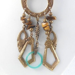 Vintage Long Boho Dangle Charms Necklace Long Boho Dangle Necklace With ...
