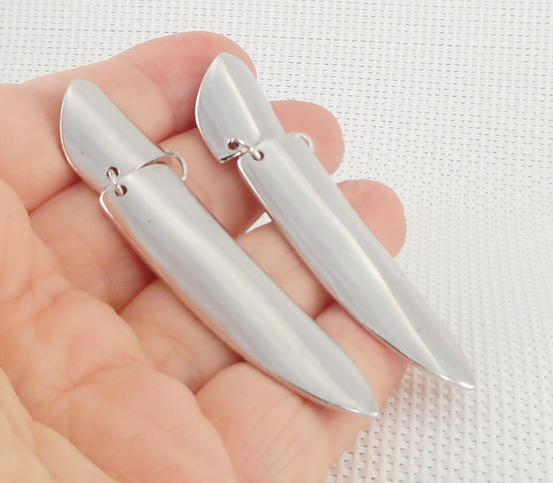 VM Signed Articulated Drop Earrings Mod Vanessa Mooney Drop Silver ...