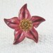 Vintage Kenneth Cole KC Pink Flower Pin Brooch With Wired Hoops Center ...