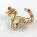 Vintage Small Gold Rhinestone Snake Pin Brooch Snake Pin With ...