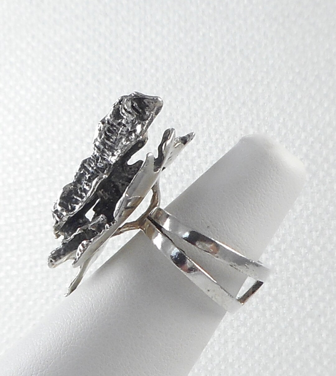 Vintage Modernist Sterling Silver Brutalist Ring Scandinavian Brutalist ...