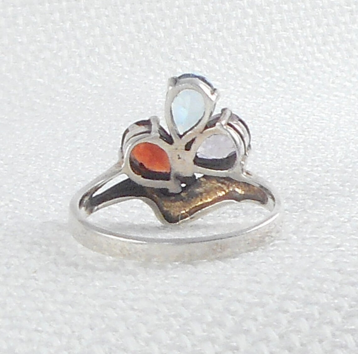 Vintage IBB Sterling Silver Multi Stone Ring Sterling - Etsy