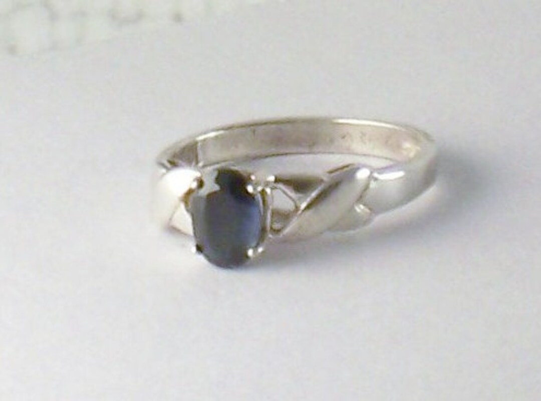 Vintage Sterling Silver Desert Rose Trading DTR Southwest Sapphire Ring ...