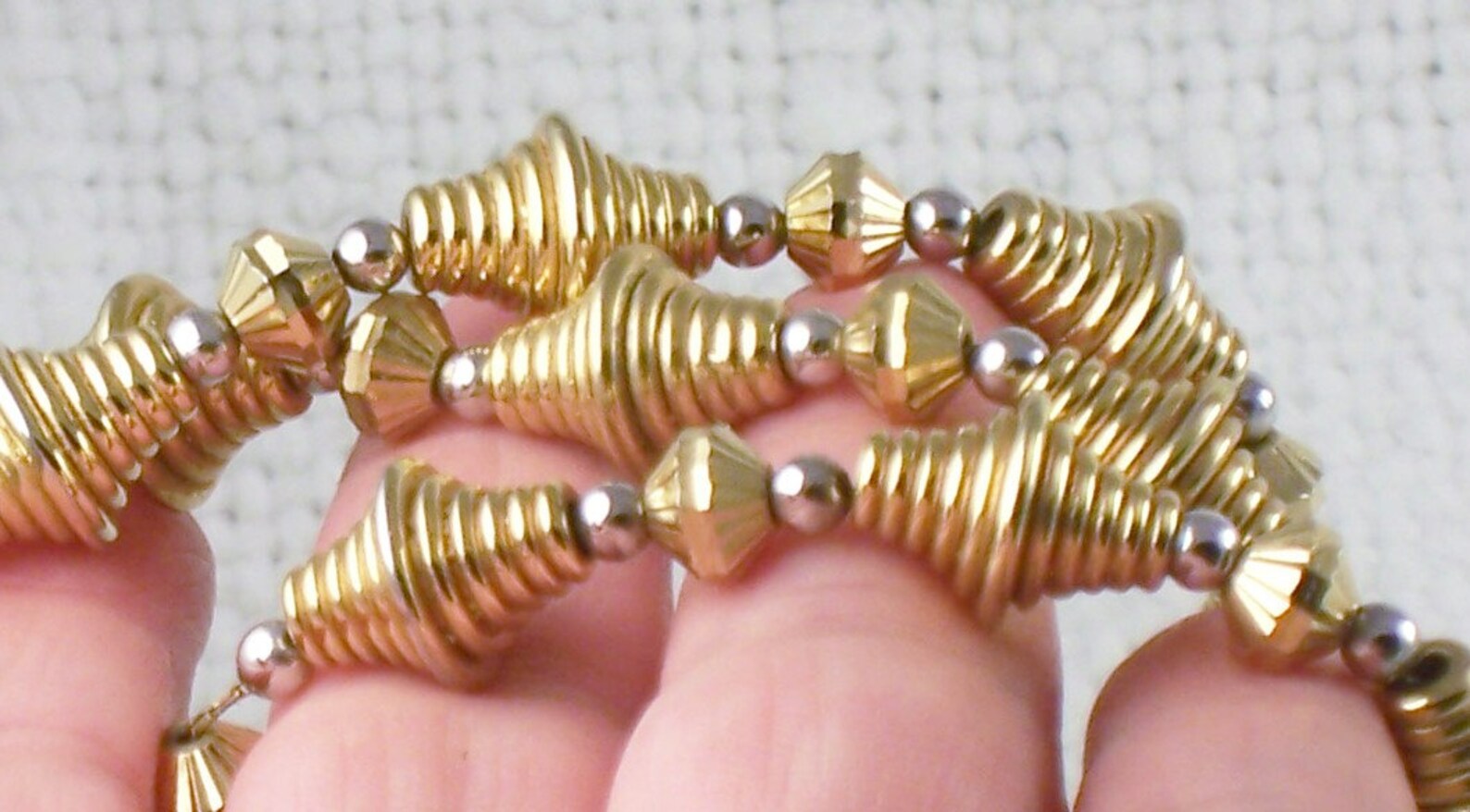 Vintage 1960's Napier Two-tone Atomic Swirl Beads Necklace | Etsy