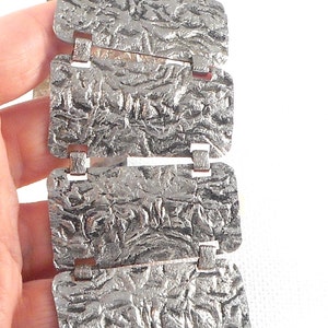 Vintage Super Wide Marino Panel Bracelet Textured Distressed Marino ...