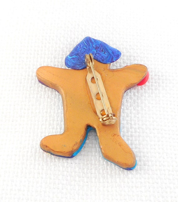 Handmade Polymer Clay School Boy Pin Colorful Fimo Cl… - Gem