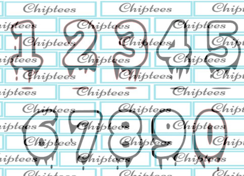 SVG Dripping Number Set - Etsy UK