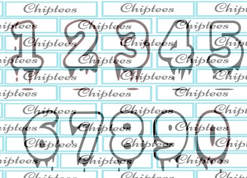 SVG Dripping Number Set - Etsy