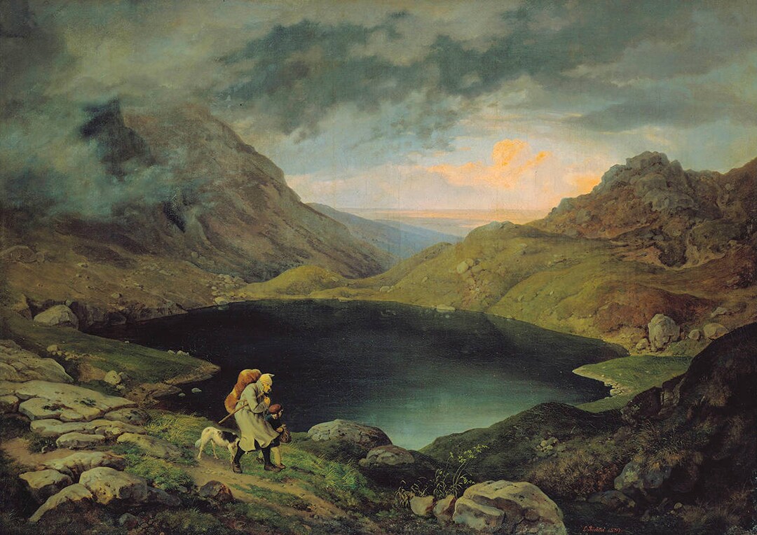 Gustav Karl Ludwig Richter: Lake in the Riesengebirge. Fine Art Print ...