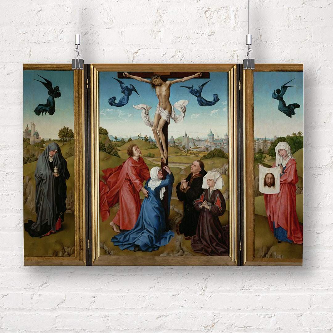 Rogier van der Weyden: Kreuzigung Triptychon. Religiöse Fine Art Print/Poster - Etsy.de
