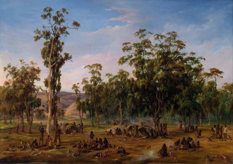 Alexander Schramm: an Aboriginal Encampment, Near the Adelaide ...