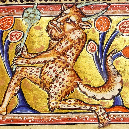 Medieval Bestiary Art Print Aberdeen Bestiary Illuminated | Etsy