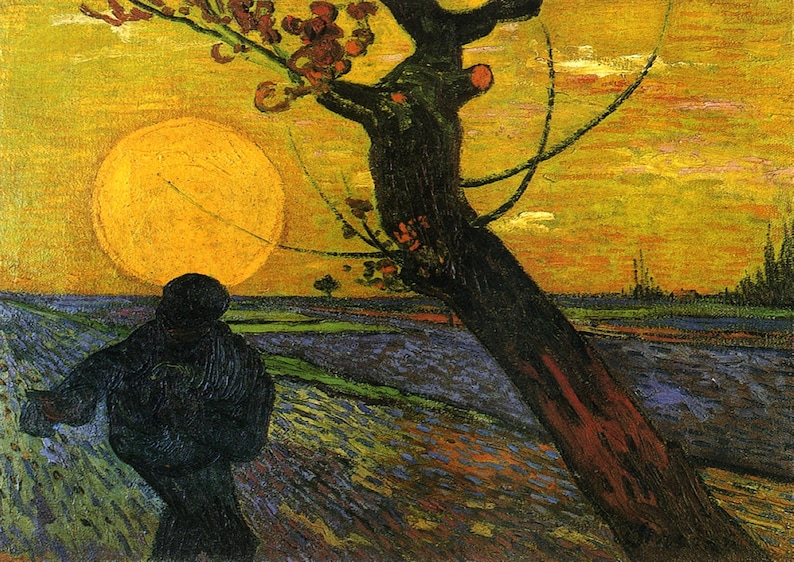 Vincent van Gogh: Sämann mit untergehender Sonne. Fine Art Print/Poster ...