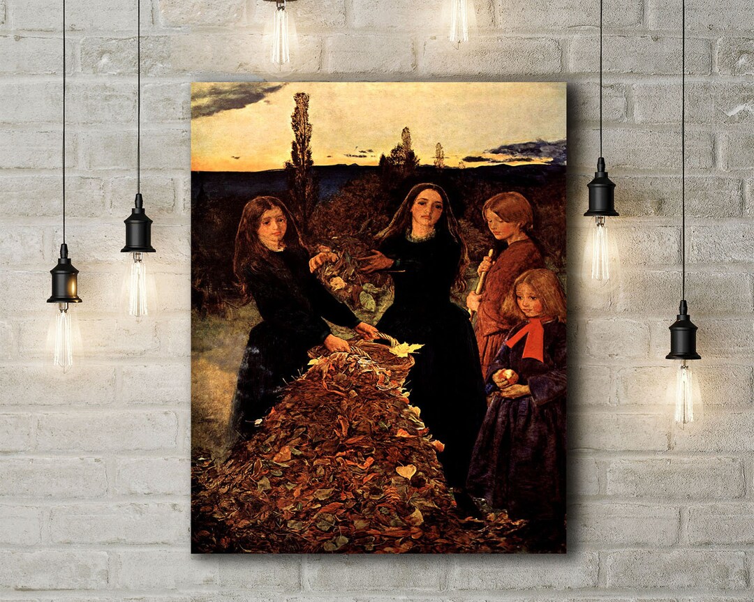 Canvas Art Print of John Everett Millais: Autumn Foliage/leaves. Large ...