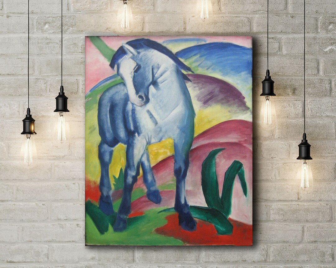 Canvas Art Print of Franz Marc: Blue Horse. - Etsy