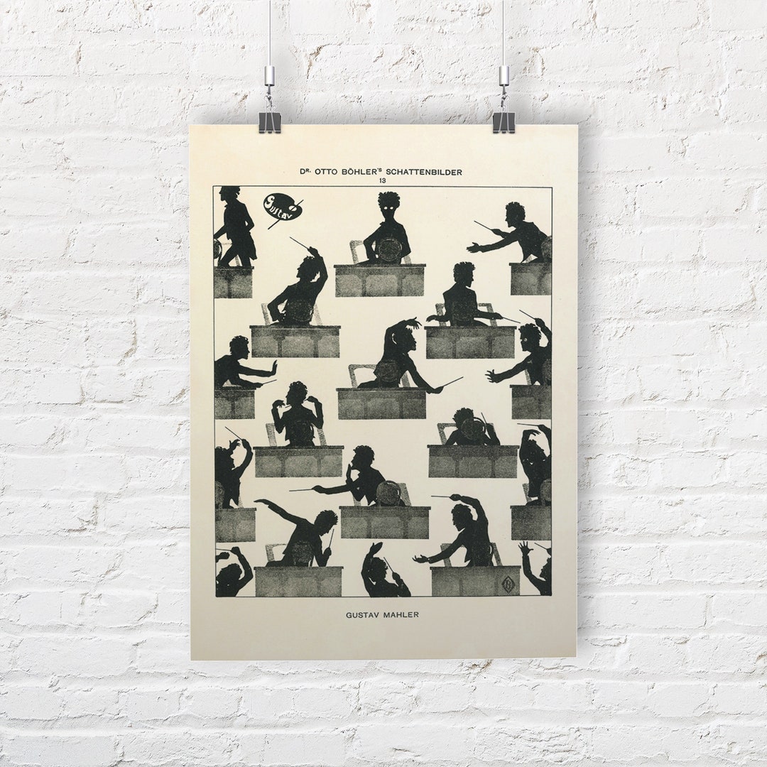 Gustav Mahler, Silhouette by Otto Bohler. Fine Art Print/poster (5376 ...
