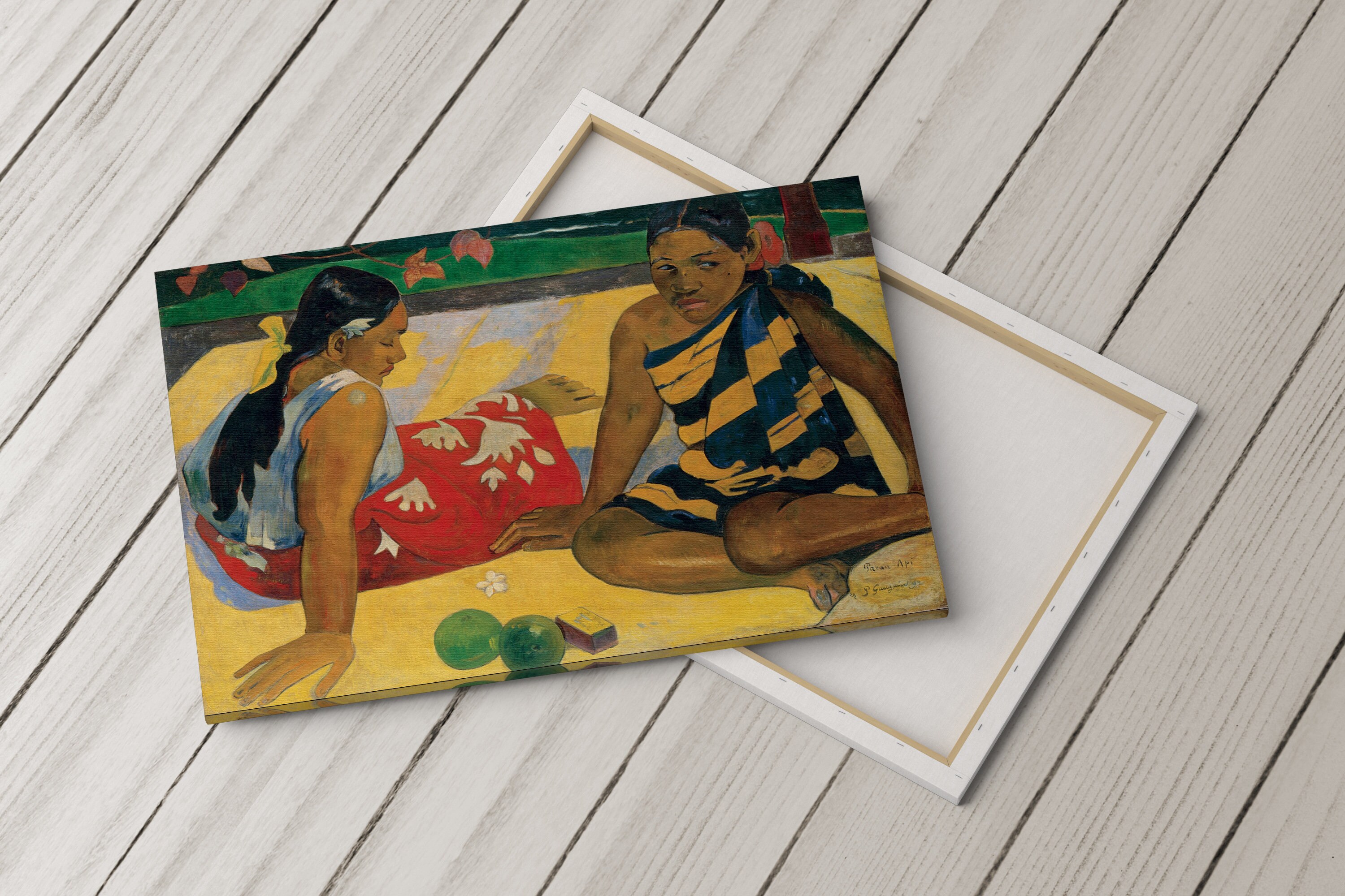 Modern Canvas Art Print of Paul Gauguin: Parau Api. What News. Large ...