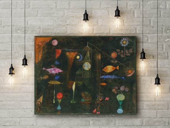 Canvas Art Print of Paul Klee: Fish Magic. Large Size 30 X 20 - Etsy