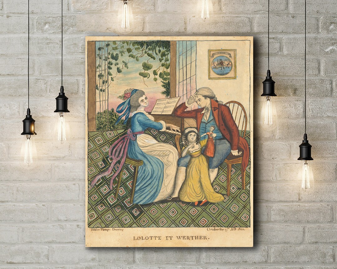 Portrait Canvas Art Print of Eunice Pinney: Lolotte and Werther . Large ...